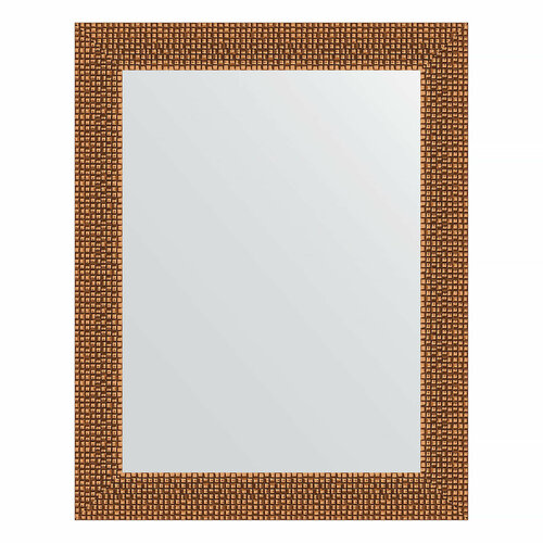 Зеркало настенное EVOFORM в багетной раме мозаика медь, 38х48 см, для гостиной, прихожей, кабинета, спальни и ванной комнаты, BY 3003