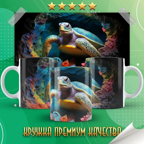 Кружка "Морские черепахи / Милые животные" PrintMania 330мл