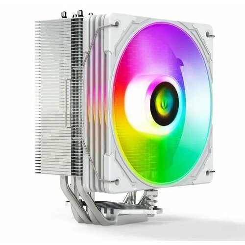 Кулер для процессора Coolmoon AOSOR AS400 white 130W 2000RPM 23Dba 12cm 4 pin + ARGB PWM 4pipes LGA 775 / 115X / 1200 / 17XX 754 / AM2 / AM2 + / AM3 / AM3 + / AM4 / AM5 / FM1 / FM2 + белый 120x95x155mm BOX