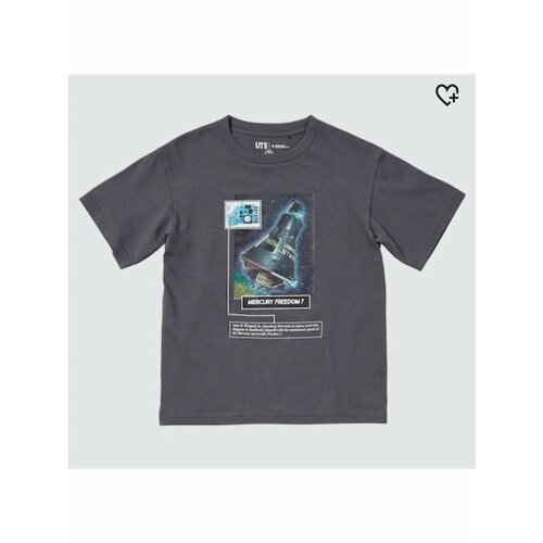 Футболка Uniqlo, размер 5-6, серый