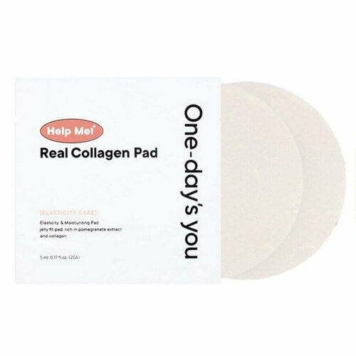 Тонер-пэды с эффектом пилинга с коллагеном Help Me! Real Collagen Pad 20 пэдов One-day's you