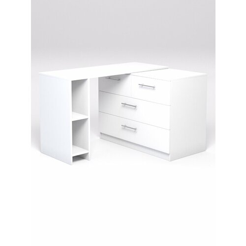 Поворотный компьютерный стол Триумф 2, Белый 120 x 50 x 75 см