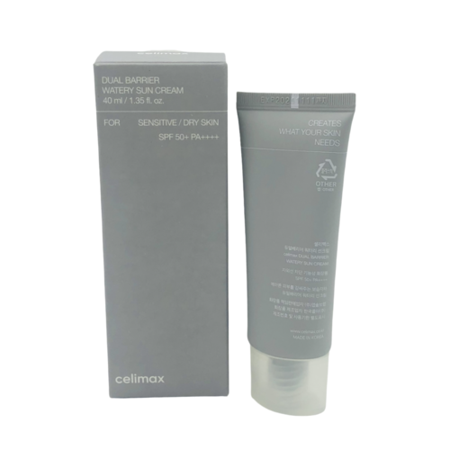 Celimax Крем солнцезащитный для сухой и чувствительной кожи - Dual barrier watery sun cream, SPF 50+, 40 мл