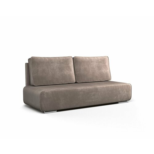 Диван еврокнижка Mebel-ars Марк Бархат серо-шоколадный STAR VELVET 60 COFFEE