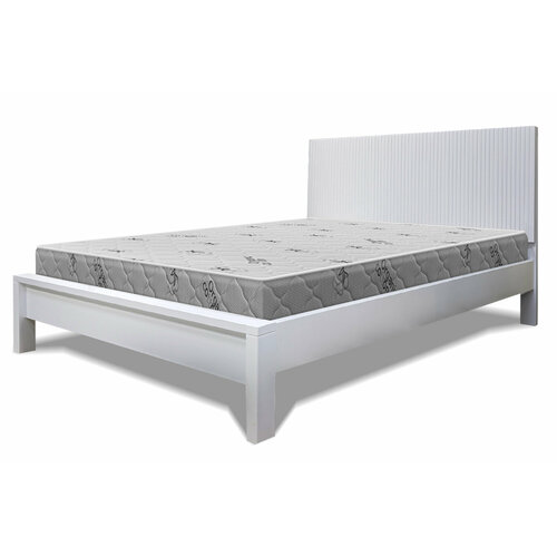 Кровать Борджия из сосны, спальное место (ШхД): 180x200, цвет: белая эмаль