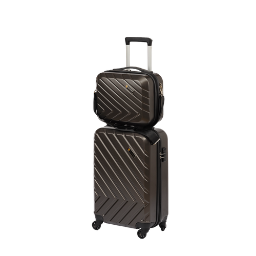 Комплект чемоданов Sun Voyage, 2 шт., размер S, серый