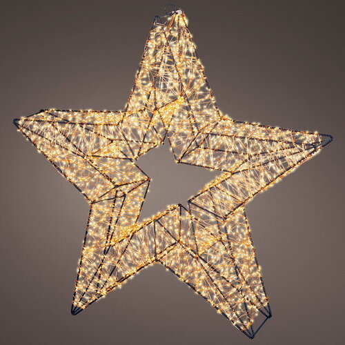 Kaemingk Светодиодное украшение Звезда Тессеус 58 см, 3000 теплых белых LED ламп, таймер, IP44 9496475