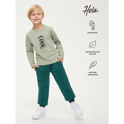 Комплект одежды Hola, размер 140, зеленый