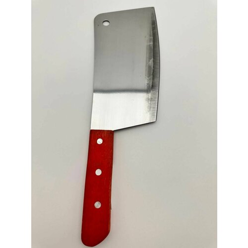 Кухонный нож универсальный для рубки и разделки мяса лезвие, нож-топорик, тесак, цвет коричевый, длина лезвия 18 см ширина 9 см