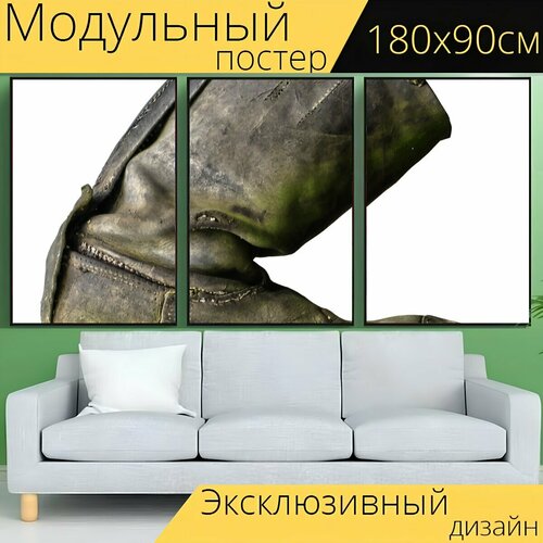 Модульный постер "Сапоги, обувь, туристические ботинки" 180 x 90 см. для интерьера