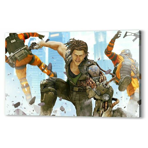 Плакат, постер на холсте Bionic Commando. Размер 21 х 30 см