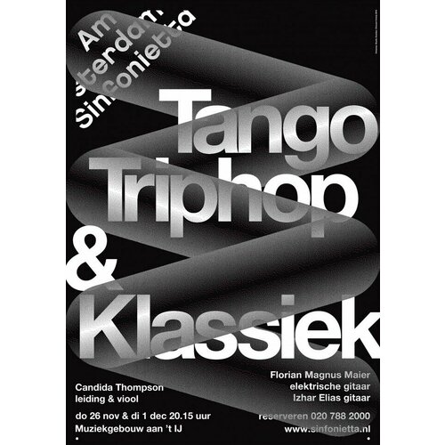 Плакат, постер на холсте Tango Triphop Klassiek/Танго, трип-хоп и классика. Размер 21 х 30 см