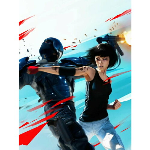 Плакат, постер на бумаге Mirrors Edge/игровые/игра/компьютерные герои персонажи. Размер 42 х 60 см
