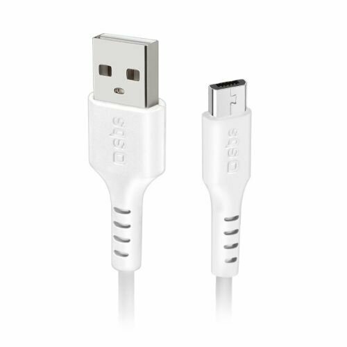 SBS Mobile Кабель USB - microUSB, 1 м, белый