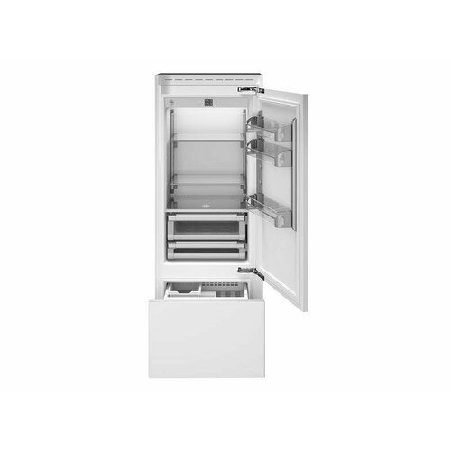 REF755BBRPTT Встраиваемый холодильник/морозильник Total No Frost Bertazzoni, под навеску мебельных панелей, петли справа, шириной 75см Белый