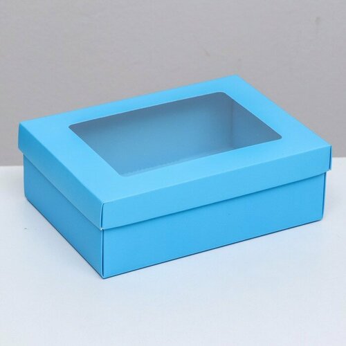 Коробка складная «Тиффани», с окном 21 х 15 х 7 см, 5 штук