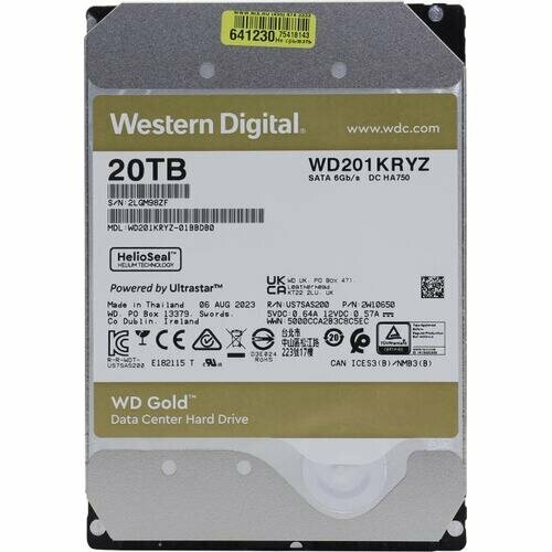 Жесткий диск Western digital Gold 20 Тб WD201KRYZ