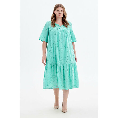Платье Olsi, размер 52, зеленый