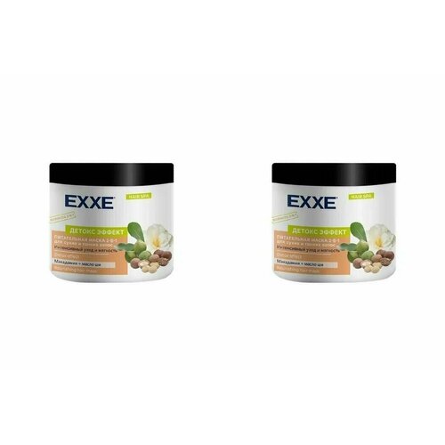 EXXE Маска для волос питательная для сухих и тонких волос, Детокс эффект, 500 мл, 2 шт