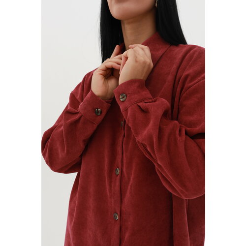 Рубашка OYK, размер M (44), бордовый