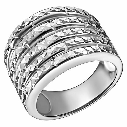 Перстень UVI Ювелирочка, серебро, 925 проба, родирование, размер 19.5, серебряный