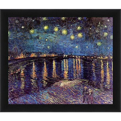 Плакат, постер на холсте Starry Night Over the Rhone. Винсент Ван Гог. Размер 30 на 42 см