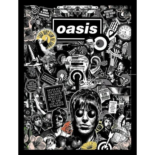 Плакат, постер на холсте Oasis/Оазис. Размер 30 х 42 см