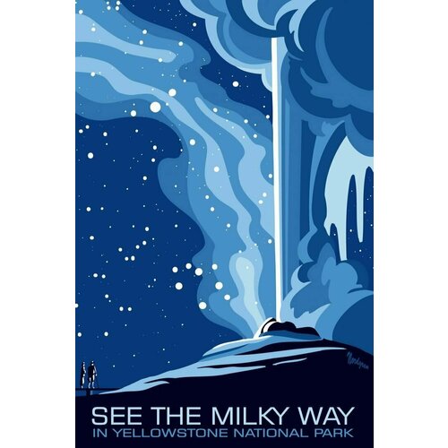 Плакат, постер на бумаге See the milky way/Посмотри на млечный путь. Размер 21 на 30 см