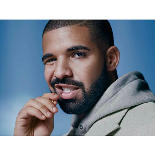 Плакат, постер на холсте Drake/Дрейк/музыкальные/поп исполнитель/артист/поп-звезда/группа. Размер 30 х 42 см