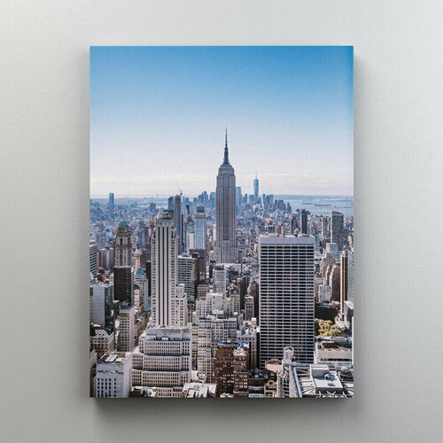 Интерьерная картина на холсте "Нью Йорк - небоскребы", размер 30x40 см