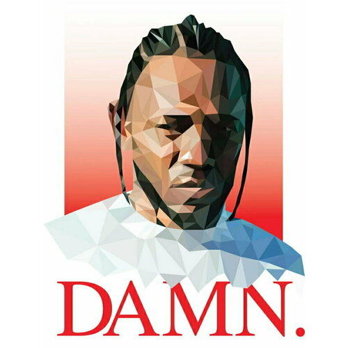 Плакат, постер на бумаге Kendrick Lamar: DAMN/Кендрик Ламар/музыкальные/поп исполнитель/артист/поп-звезда/группа. Размер 30 х 42 см