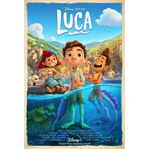 Плакат, постер на холсте Лука (Luca, 2021г). Размер 21 х 30 см