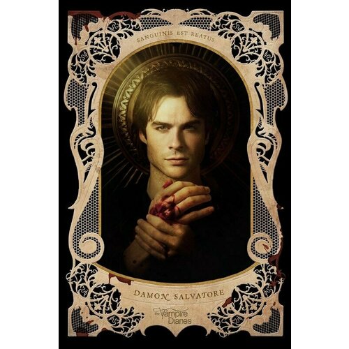 Плакат, постер на бумаге Дневники вампира (The Vampire Diaries), Крис Грисмер, Джошуа Батлер, Маркос Сига. Размер 21 х 30 см