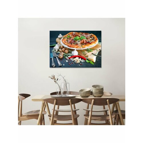 Картина на холсте с подрамником Пицца прошутто 40х60