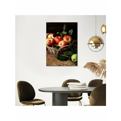 Картина на холсте с подрамником Корзинка с яблоками 30х40