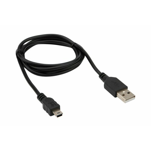 USB кабель miniUSB длиный штекер 1м черный Rexant