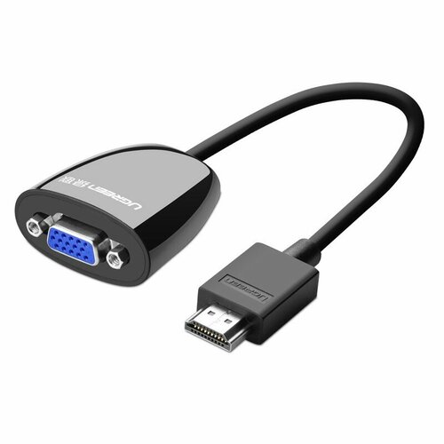 Переходник UGREEN MM105 (18 см) HDMI to VGA Converter without Audio чёрный (40253)