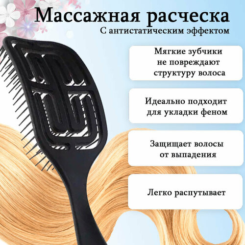 Расческа для волос силиконовая/ массажная/ щетка для волос / для распутывания