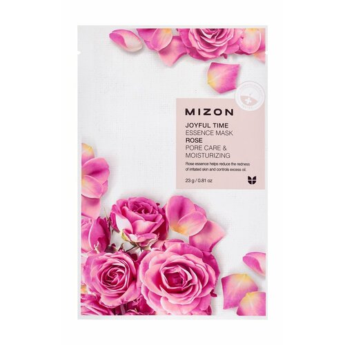 Тканевая маска для лица с экстрактом лепестков розы Mizon Joyful Time Essence Mask Rose