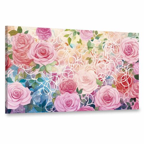 Интерьерная картина 100х60 "Розы в лабиринтах жизни"