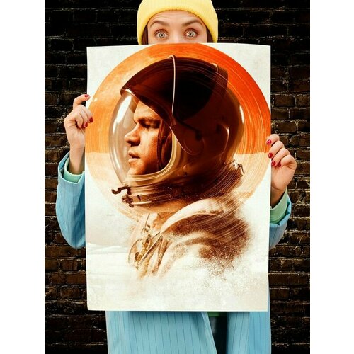 Постер интерьерный Марсианин, 70х46 см. Матовый яркий. Мэтт Дэймон