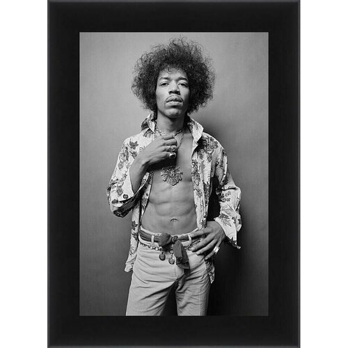 Плакат, постер на холсте Джими Хендрикс. Jimi Hendrix. Размер 30 х 42 см