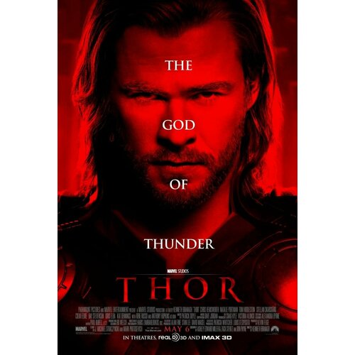 Плакат, постер на холсте Тор (Thor, 2011г). Размер 30 х 42 см
