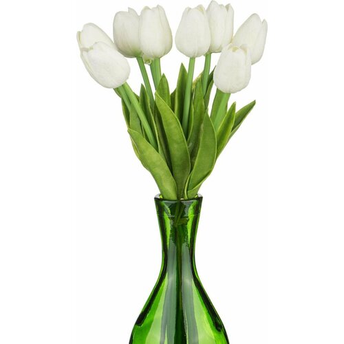 Набор из 9 штук Искусственный цветок Lefard Тюльпан длина 33см, полиуретан, металл (23-243)