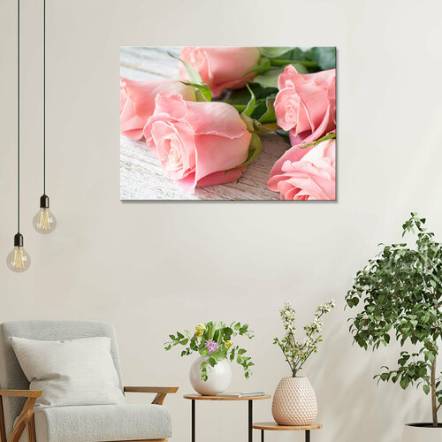 Интерьерная картина на холсте - красивые розы 50х70