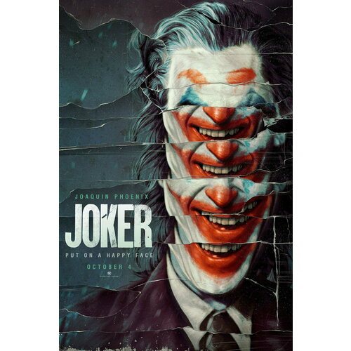 Плакат, постер на холсте Джокер (Joker, 2019г). Размер 30 х 42 см