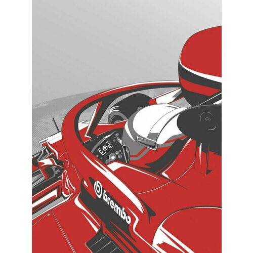 Плакат, постер на бумаге Formula 1/Формула 1/искусство/арт/абстракция/творчество. Размер 42 х 60 см