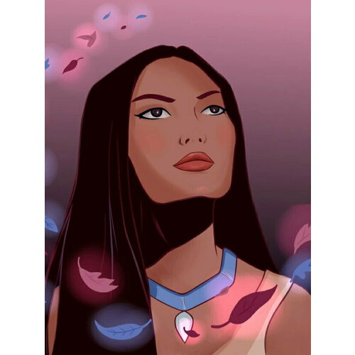 Плакат, постер на холсте Pocahontas/Покахонтас/комиксы/мультфильмы. Размер 21 х 30 см