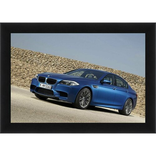 Плакат, постер на холсте BMW M5 F10. Размер 21 х 30 см
