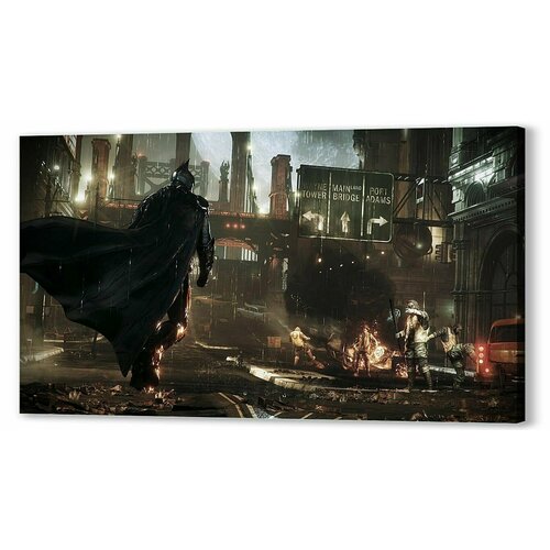 Плакат, постер на холсте Batman: Arkham Knight. Размер 60 х 84 см